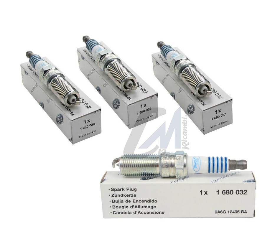 4 CANDELE FORD ORIGINALI FIESTA VI JAGUAR LAND ROVER MAZDA RIFERIM. NGK ...